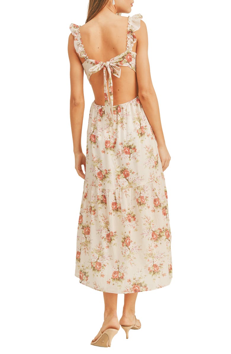 Lush Floral Back Cutout Maxi Dress | Nordstromrack