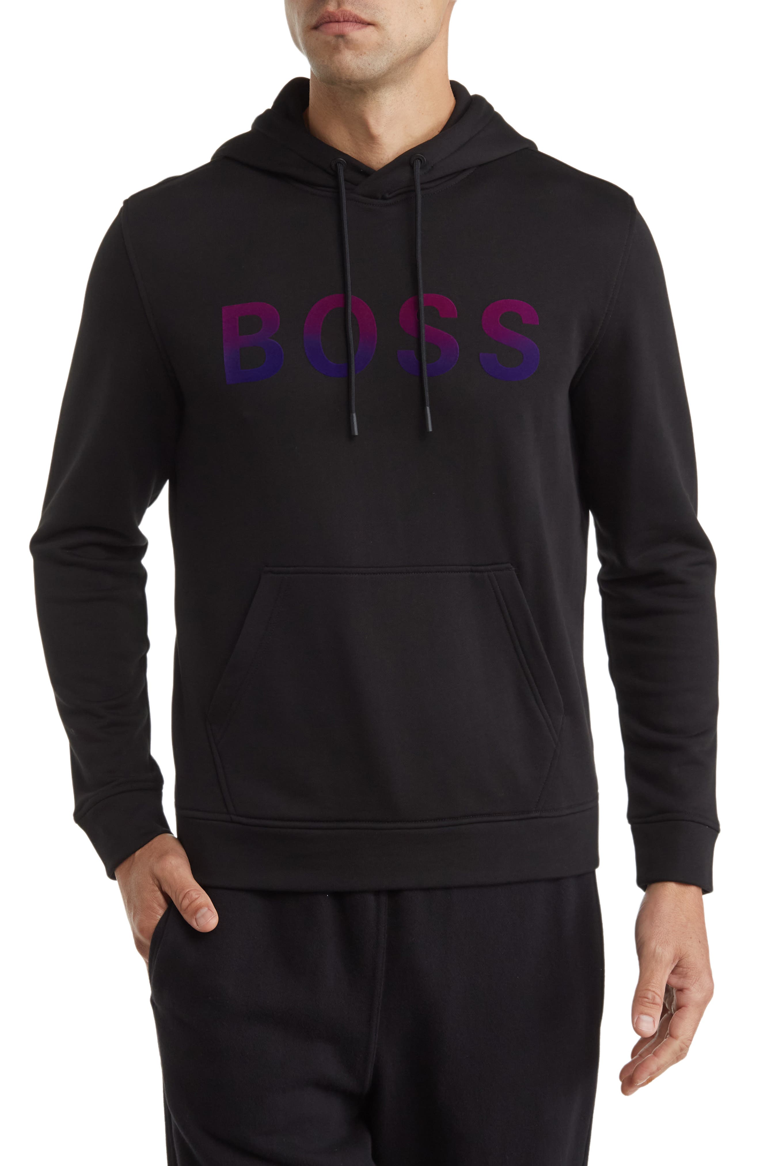 BOSS Wetry Logo Pullover Hoodie | Nordstromrack