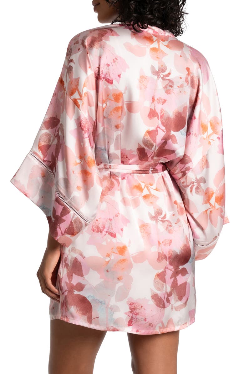 Midnight Bakery Marion Ladder Trim Satin Robe | Nordstrom