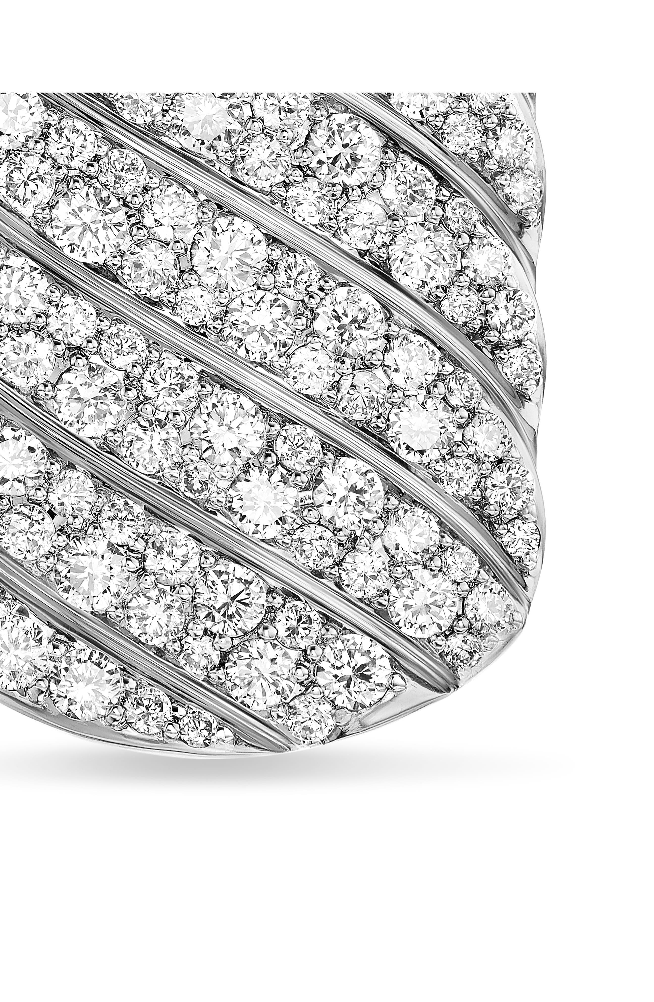David Yurman Men's Sculpted Cable Tag in Sterling Silver with Diamonds ...