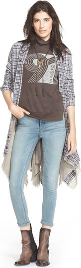 Free People Tattered Hem Shirt Jacket | Nordstrom