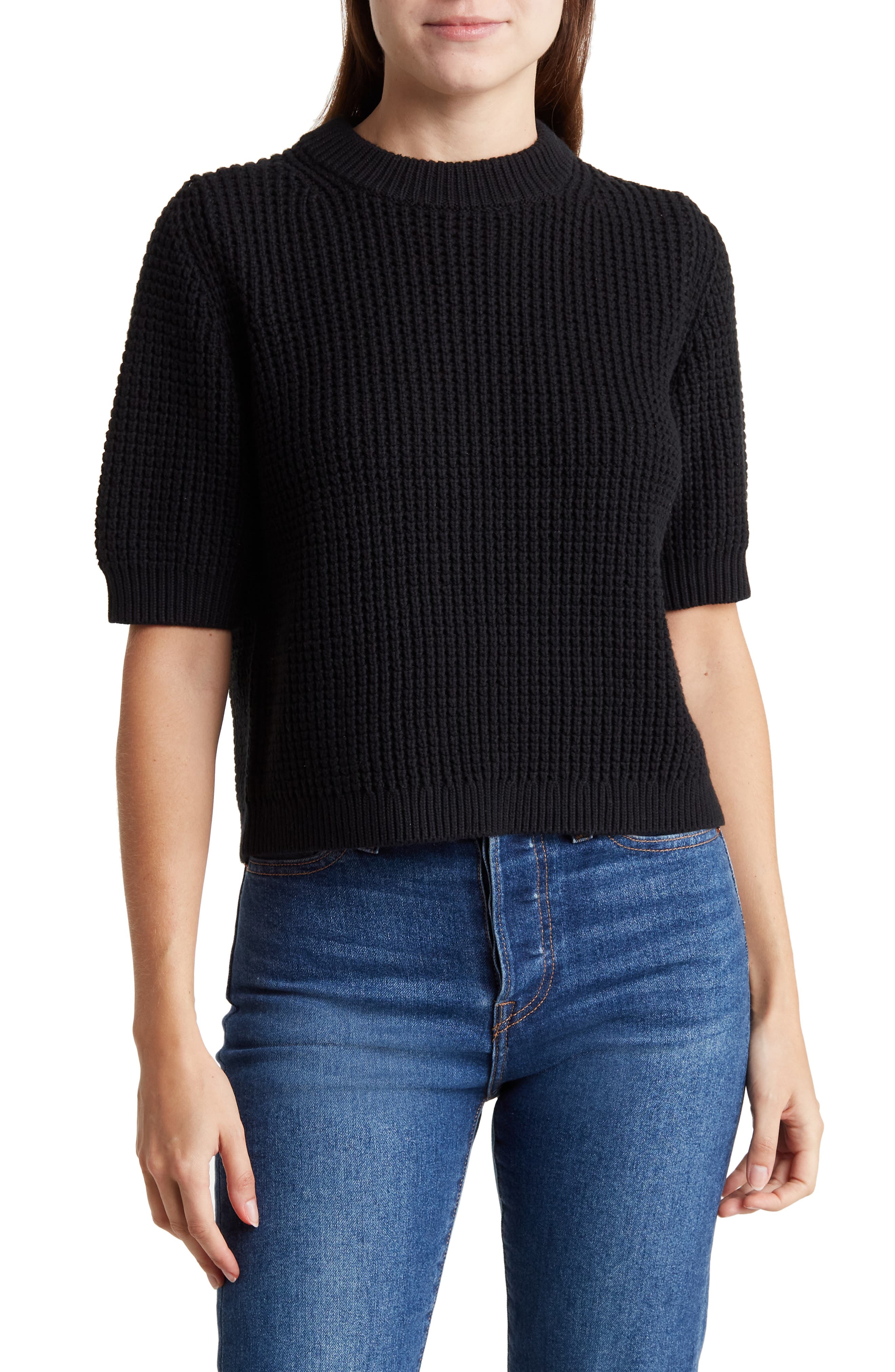 French Connection Luna Mozart Waffle Knit Sweater | Nordstromrack