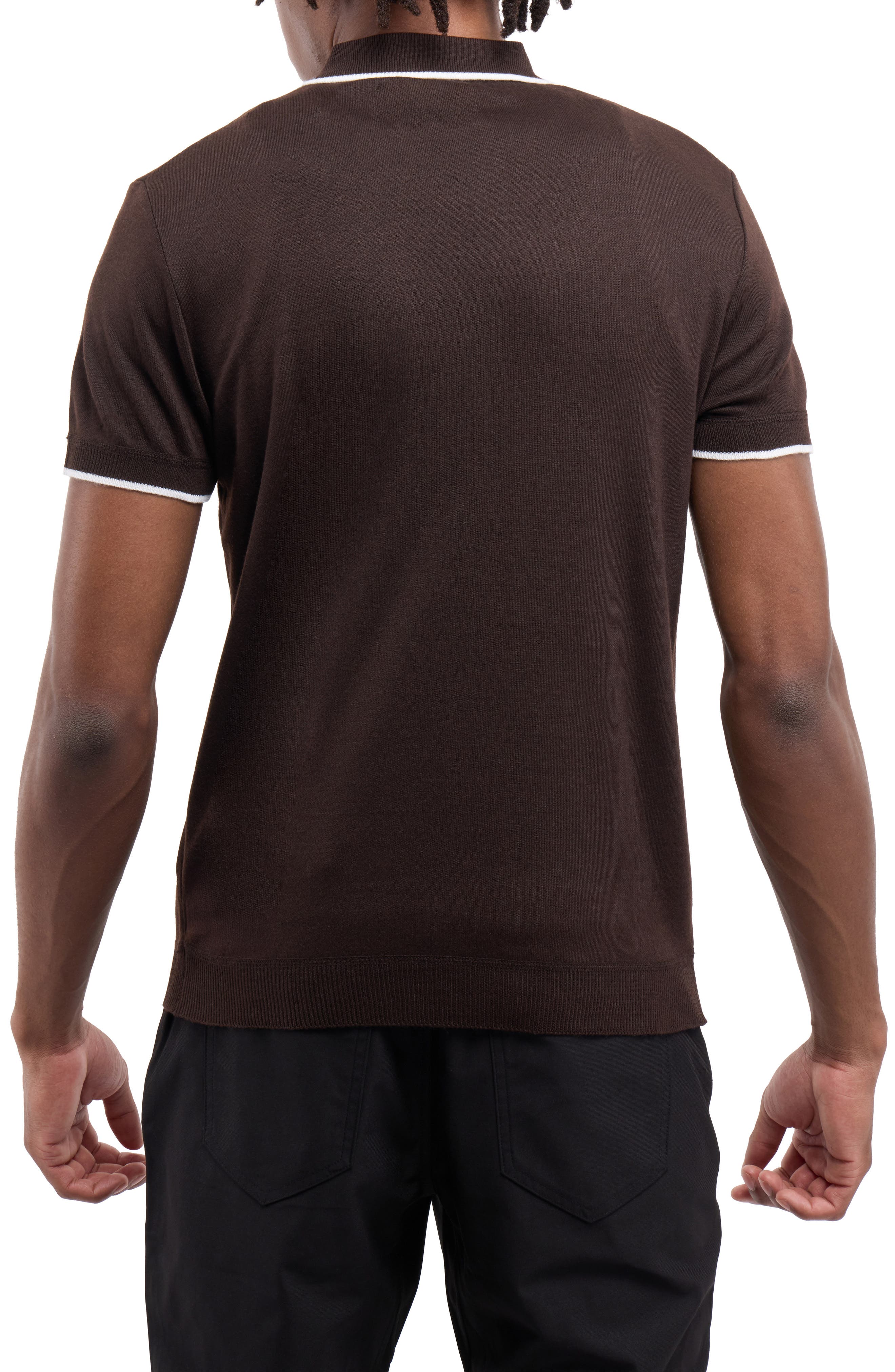 Spring + Mercer Short Sleeve Johnny Collar Polo Sweater | Nordstromrack