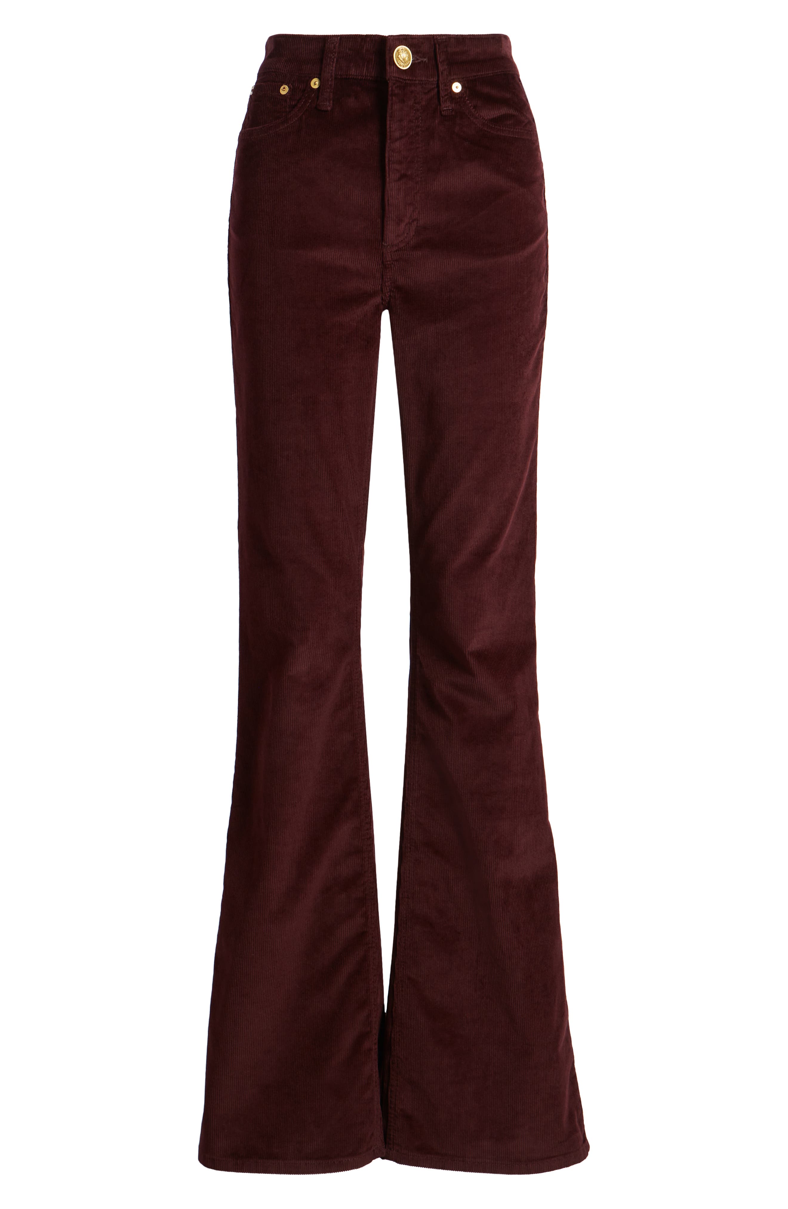 rag & bone Casey High Waist Corduroy Flare Pants | Nordstromrack
