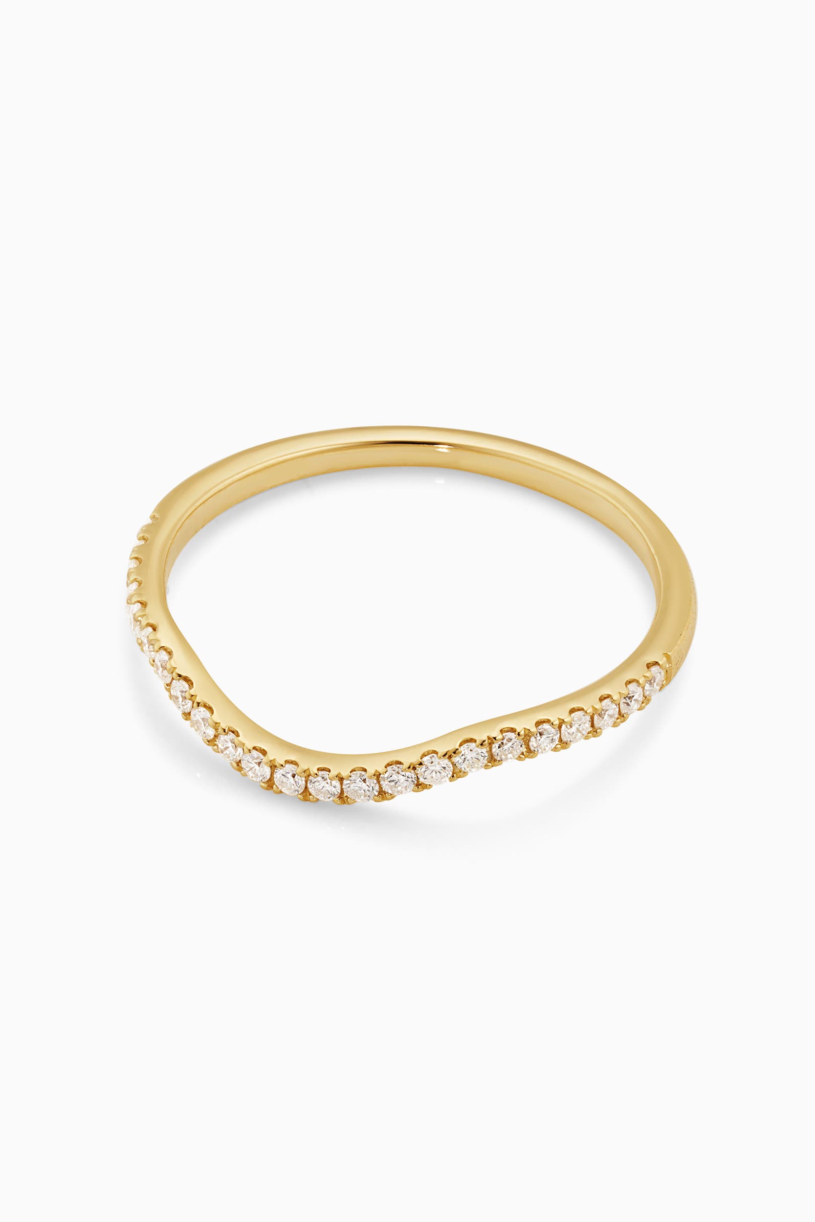 Oradina 10K Gold The Arc Diamond Stack Ring | Nordstrom