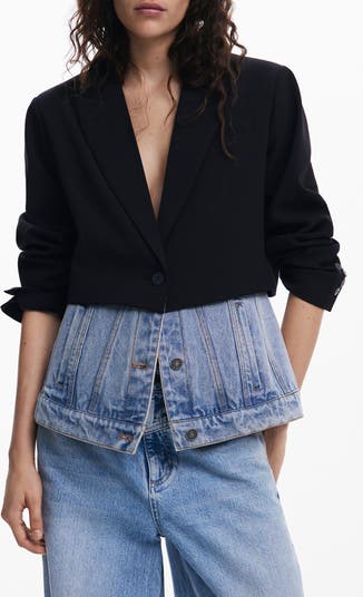 Desigual Straight Cut Half Blazer | Nordstrom