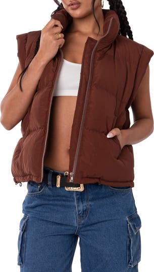 EDIKTED Legacy Oversize Nylon Puffer Vest | Nordstrom
