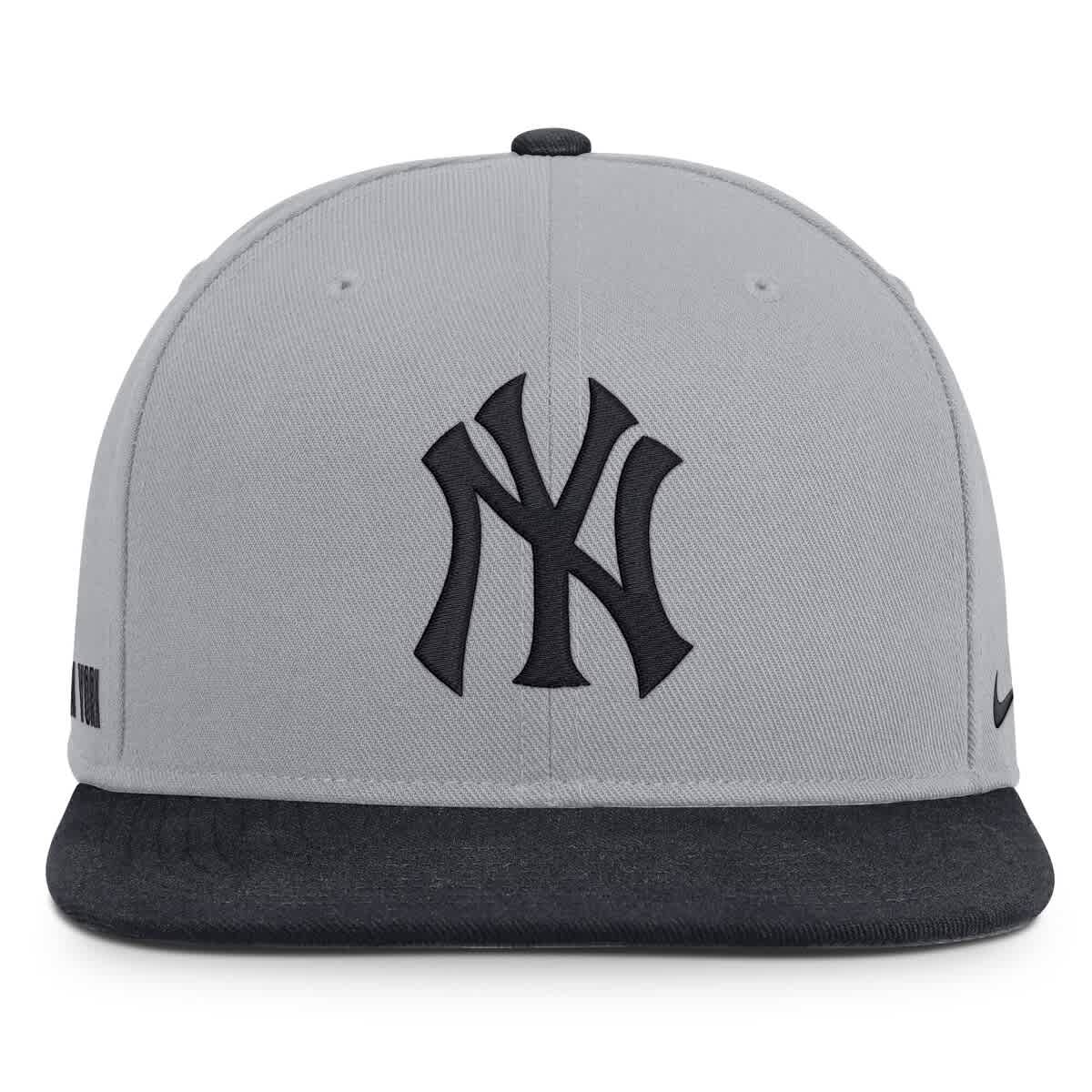 Men's Nike Gray/Navy New York Yankees Primetime Pro Dri-FIT Snapback ...