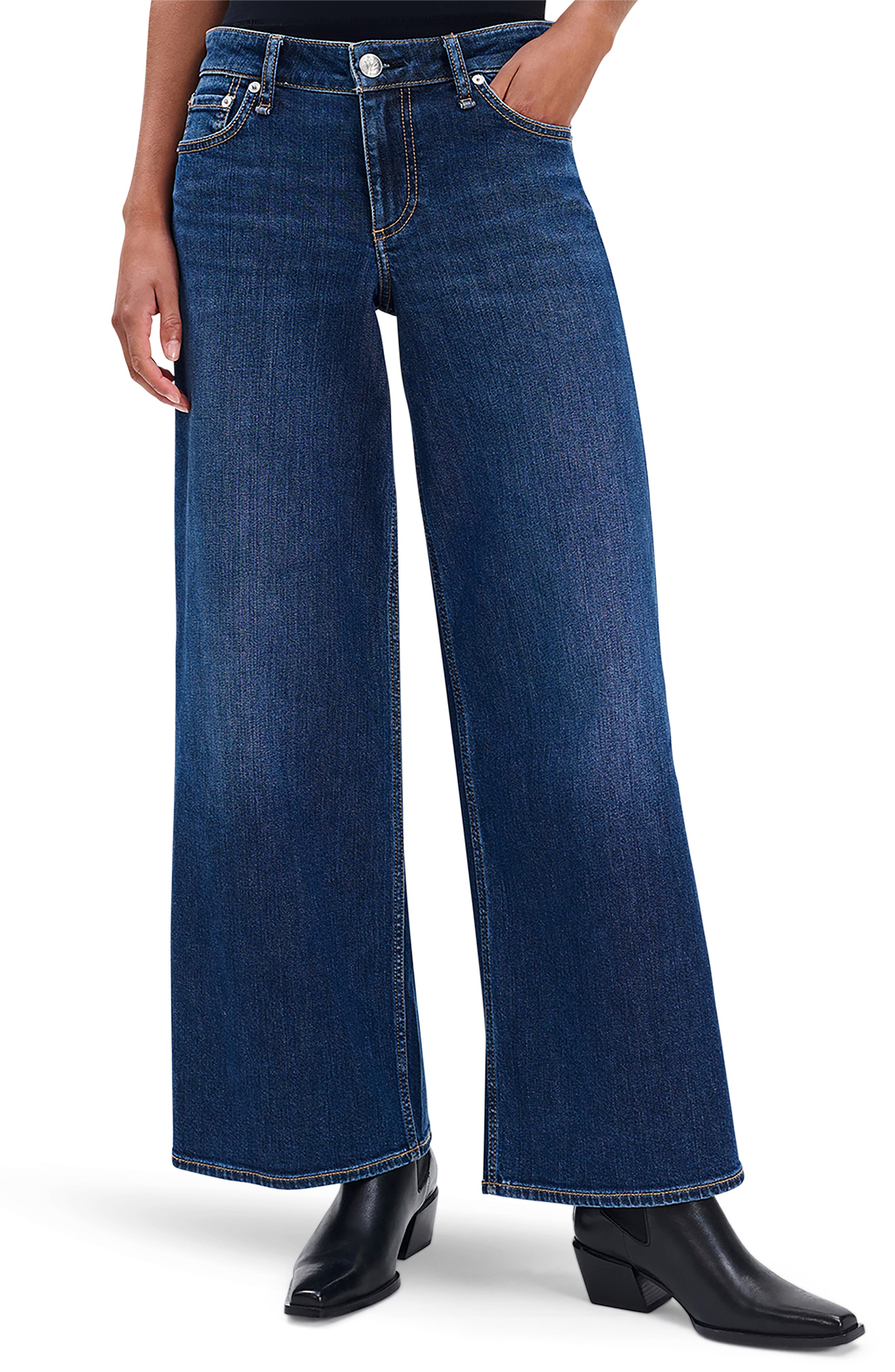 rag & bone Aiden Low Rise Wide Leg Jeans | Nordstrom