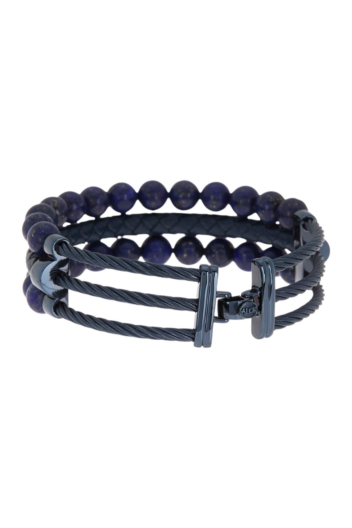 ALOR® 3-Row Bead & Braided Leather Bracelet | Nordstromrack