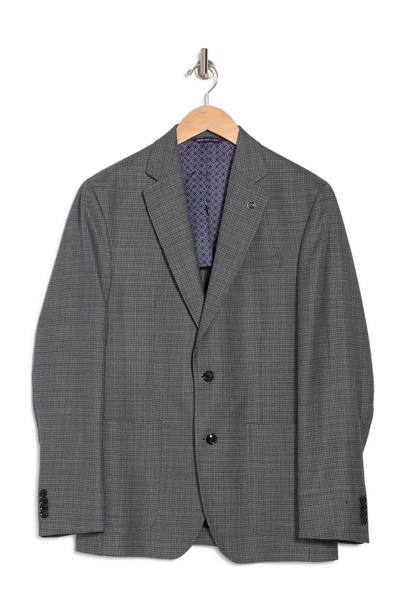 Ted Baker London Kyle Grey Screen Weave Two-Button Notch Lapel Slim Fit ...
