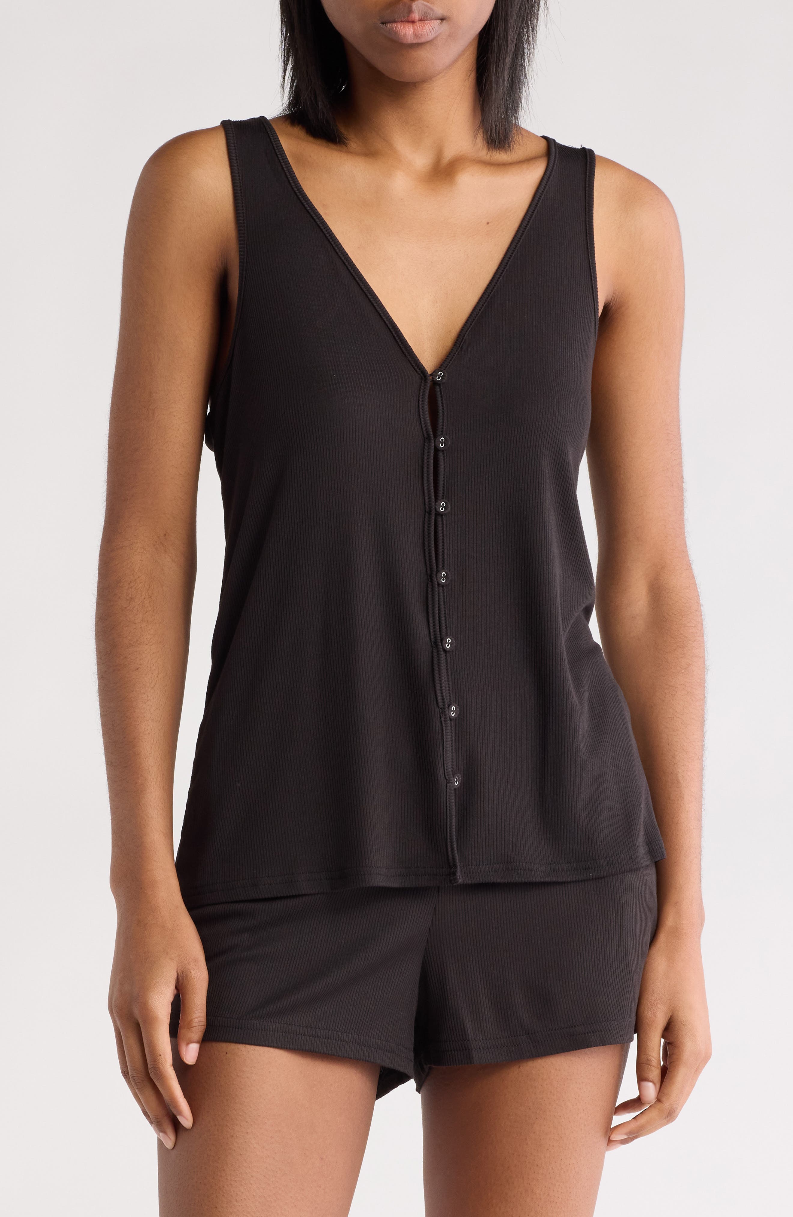 Nicole Miller Button Tank Short Pajamas | Nordstromrack