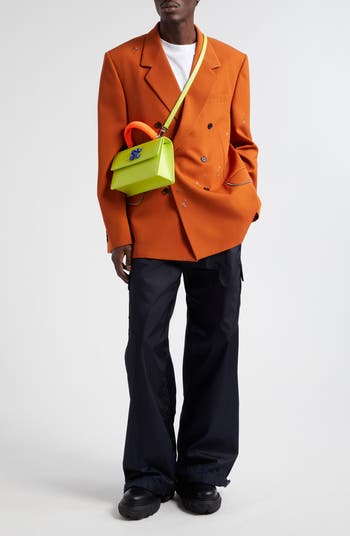 Off-White People Print Zip Detail Virgin Wool Blazer | Nordstrom