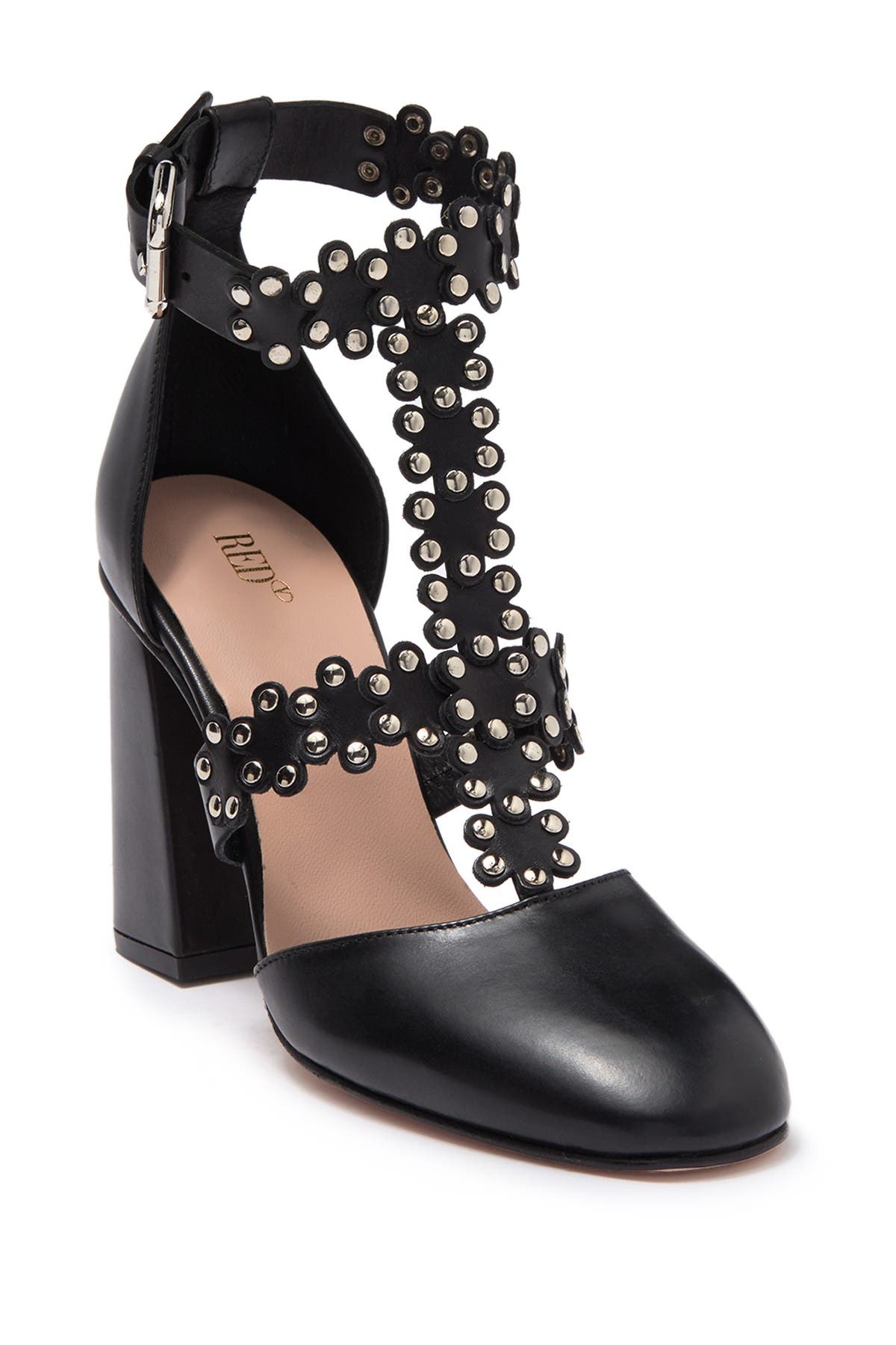RED Valentino Studded Leather T-Strap Pump | Nordstromrack