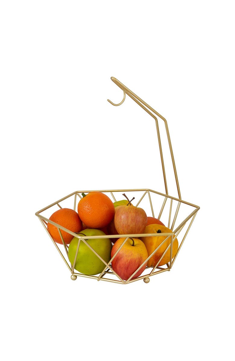 KENNEDY INTERNATIONAL Satin Gold Geode Banana Tree Fruit Basket ...