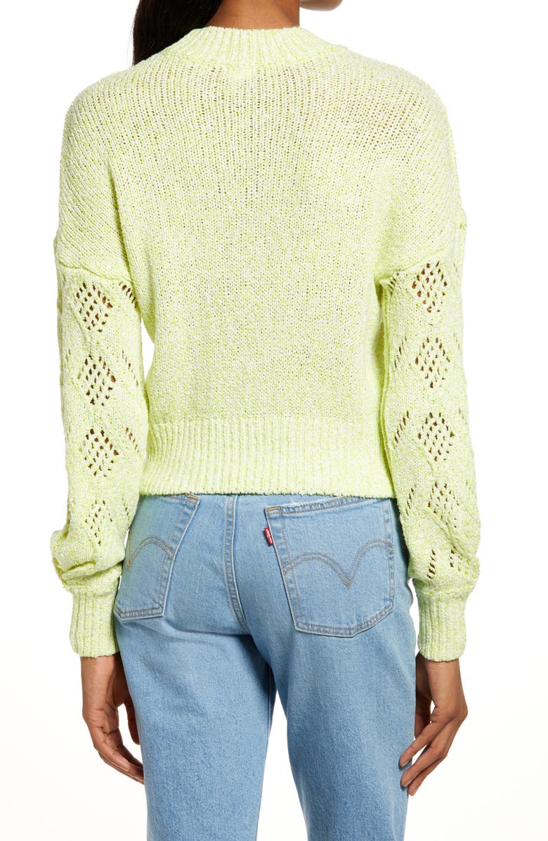 River Island Pointelle Crop Sweater | Nordstromrack