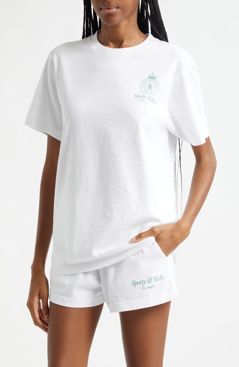 Sporty & Rich Crown Logo Cotton Graphic T-Shirt | Nordstromrack