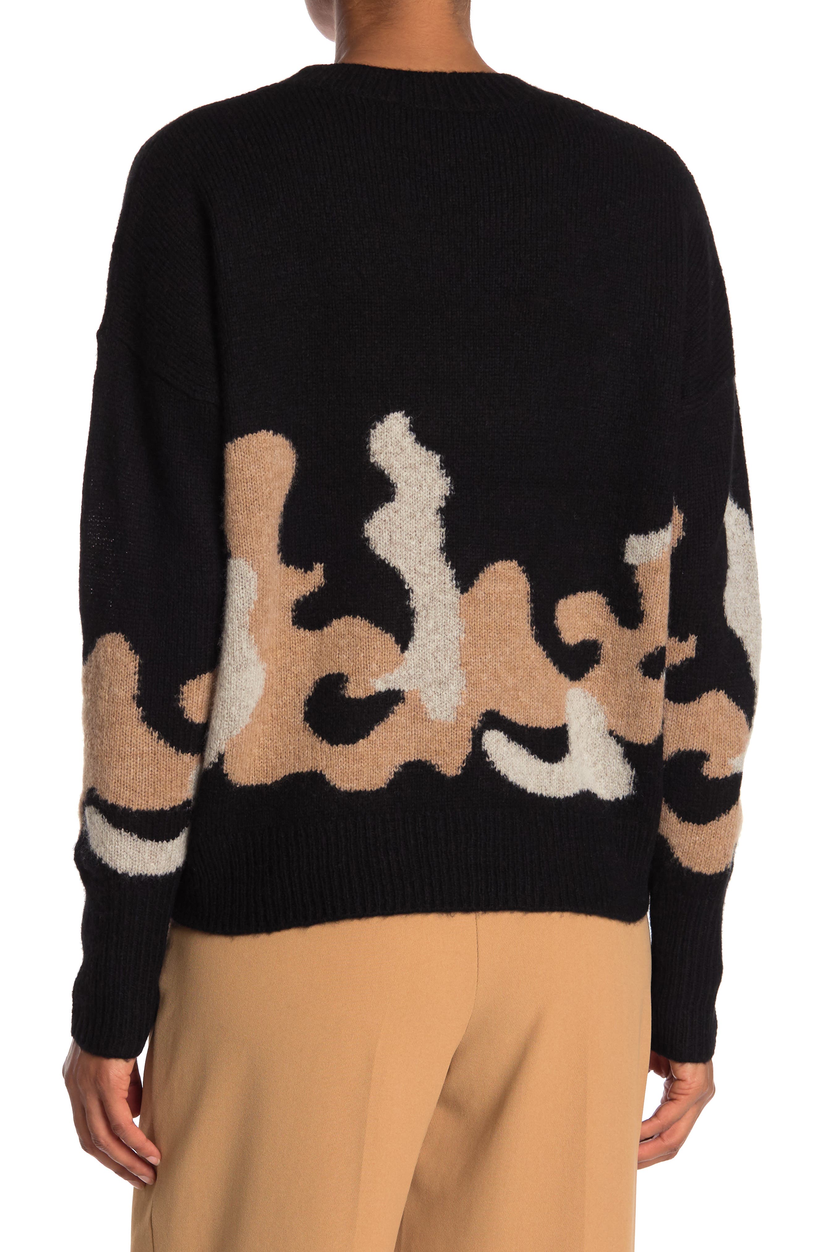 360 CASHMERE Leannah Printed Wool Blend Sweater | Nordstromrack
