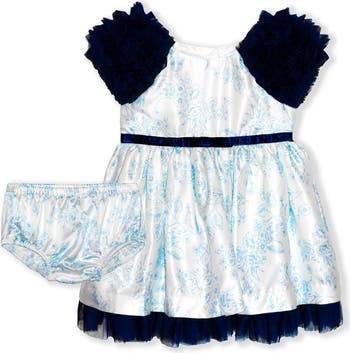 Biscotti Floral Satin 2-Piece Dress & Bloomer Set | Nordstromrack
