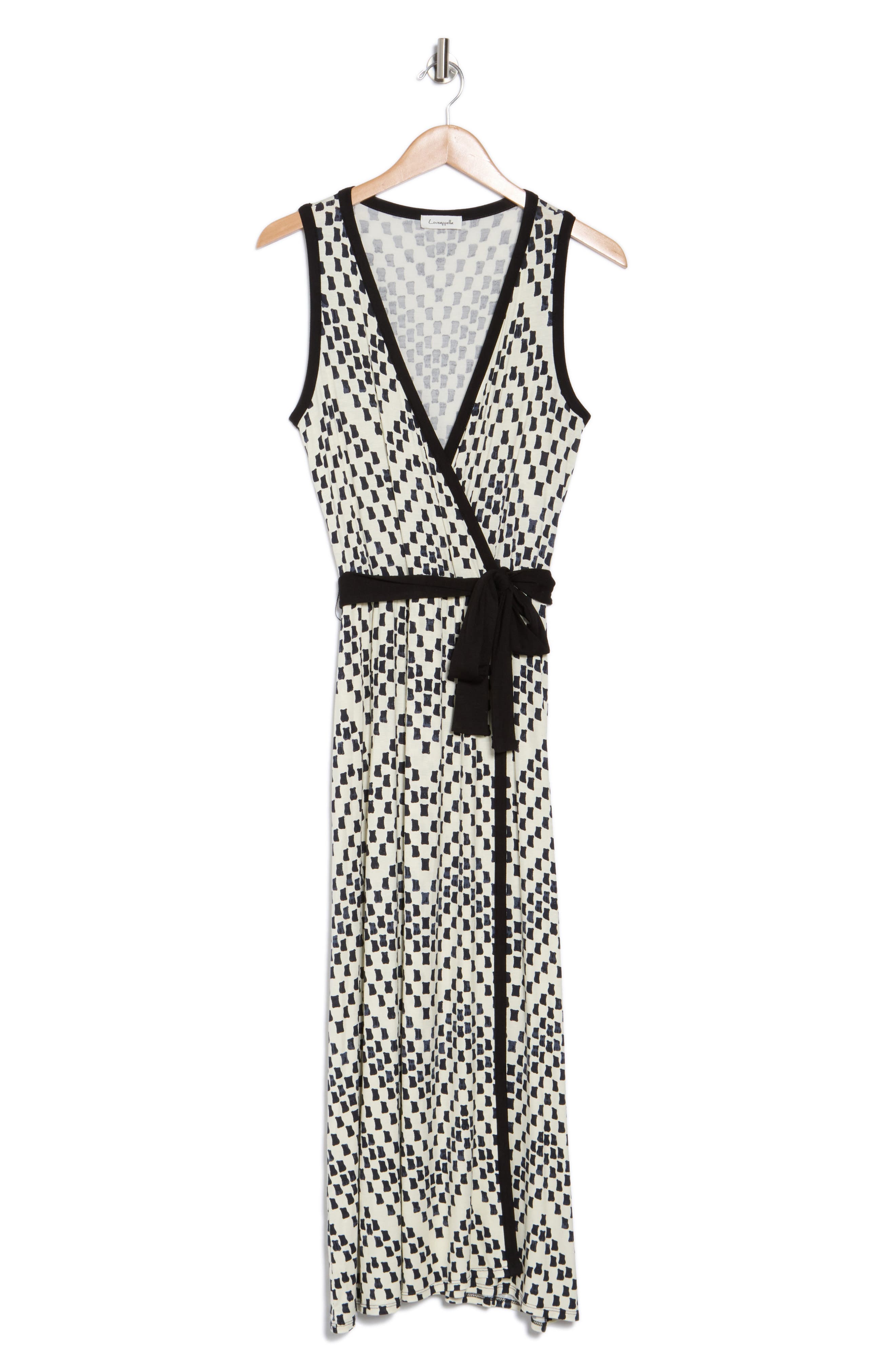 Loveappella Wrap Style Print Midi Dress | Nordstromrack