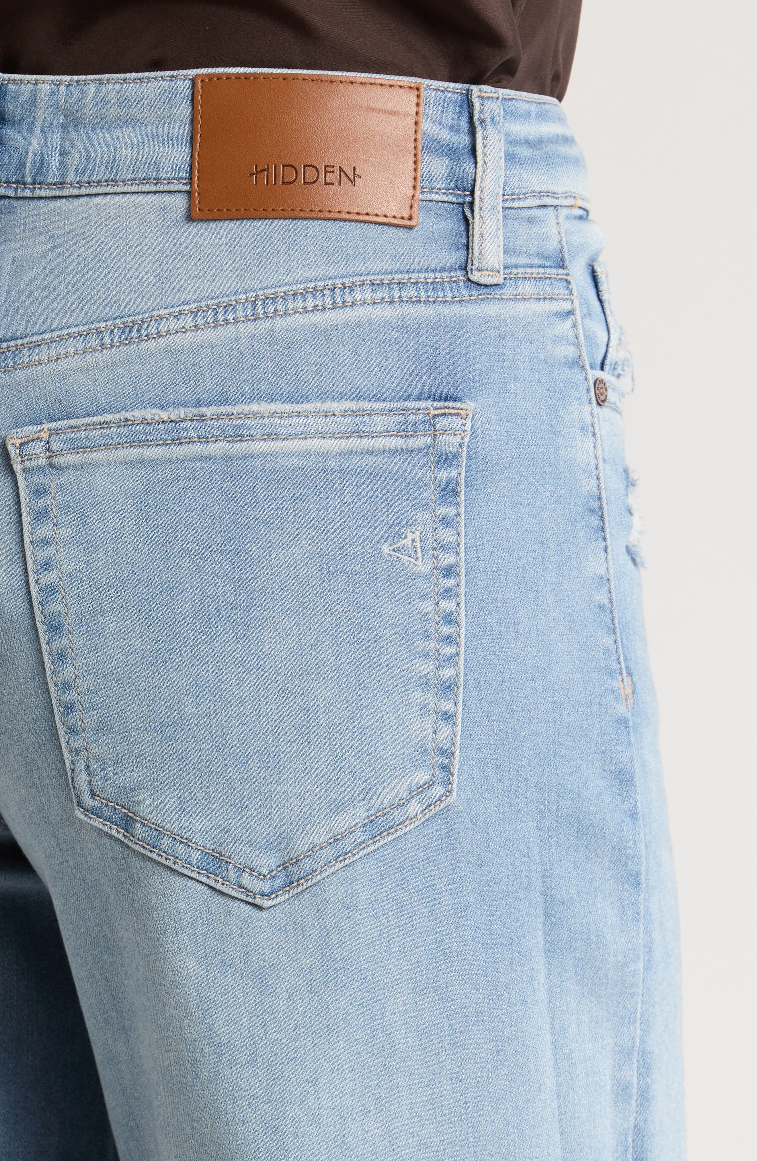 HIDDEN JEANS Chewed Hem Super Wide Leg Jeans | Nordstrom