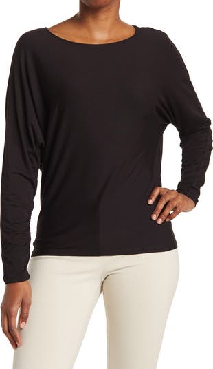 Magaschoni Long Sleeve Boat Neck Top | Nordstromrack