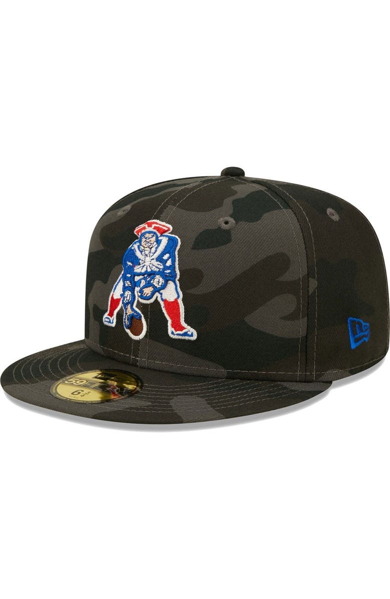 New Era Men's New Era Black New England Patriots Throwback Logo Camo ...