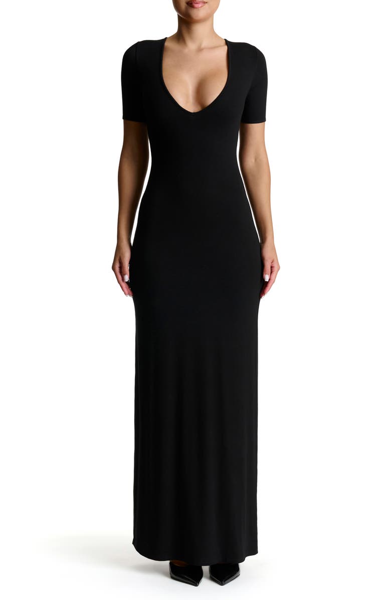 Naked Wardrobe Deep V-Neck Maxi Dress | Nordstromrack