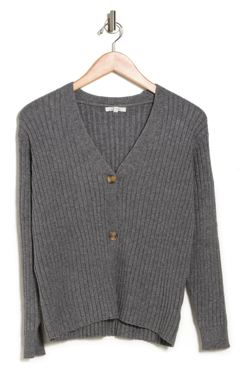 Pleione Ribbed Button Front Cardigan | Nordstromrack