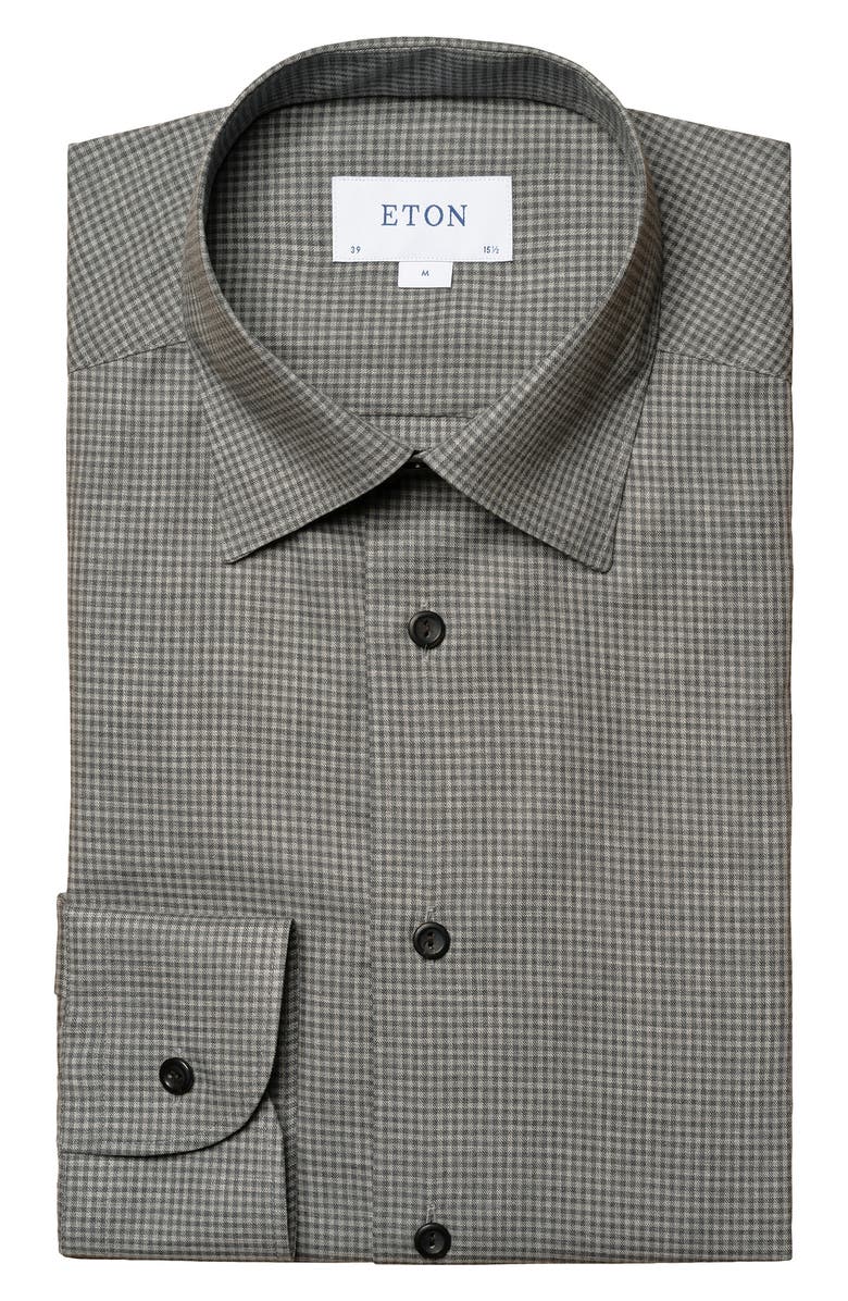 Eton Slim Fit Gingham Print Cotton Dress Shirt | Nordstromrack