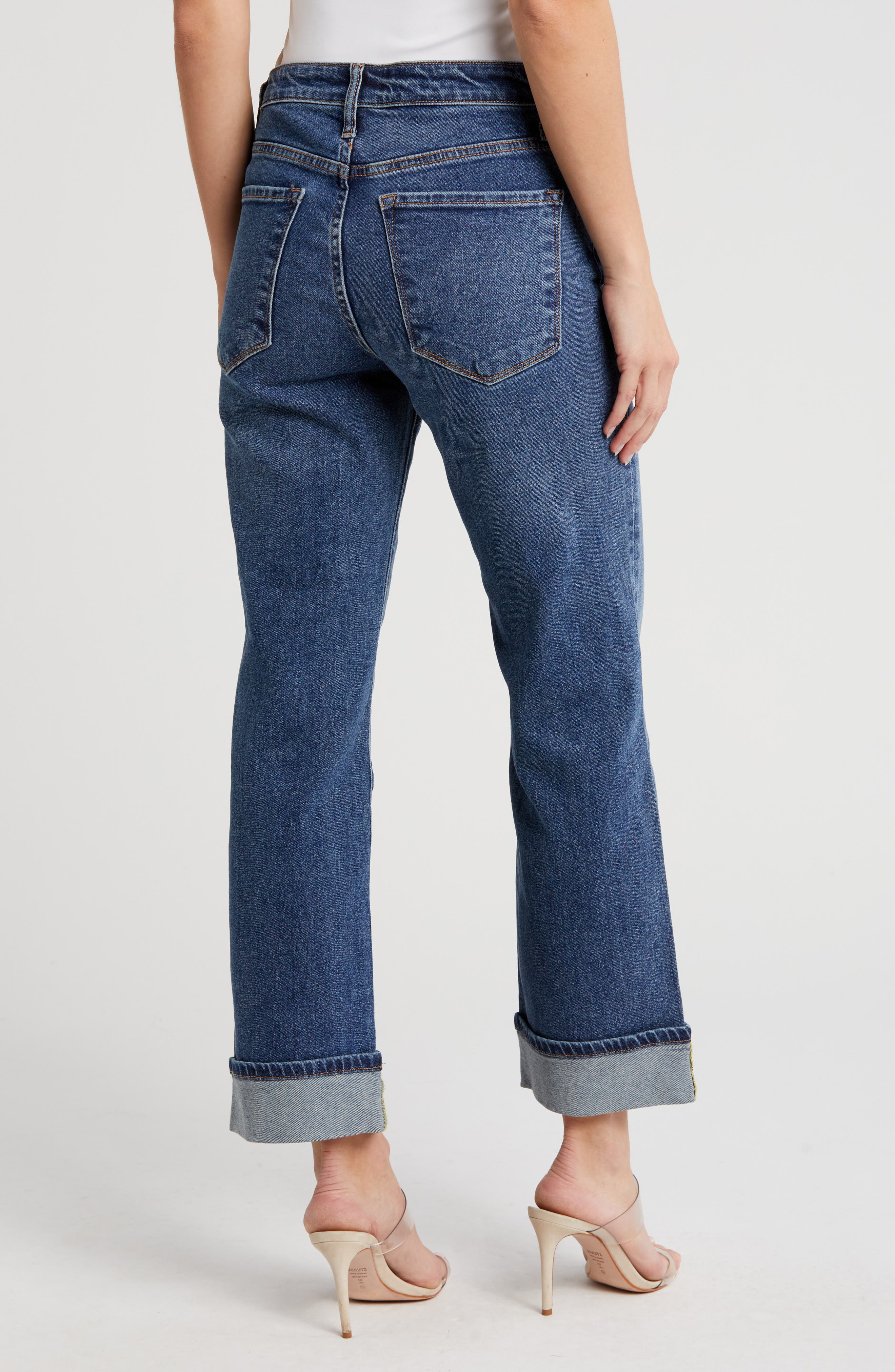 STS Blue Raya High Waist Cuffed Baggy Boyfriend Jeans | Nordstromrack