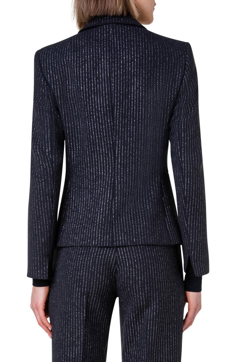 Akris punto Metallic Pinstripe Jacket | Nordstrom