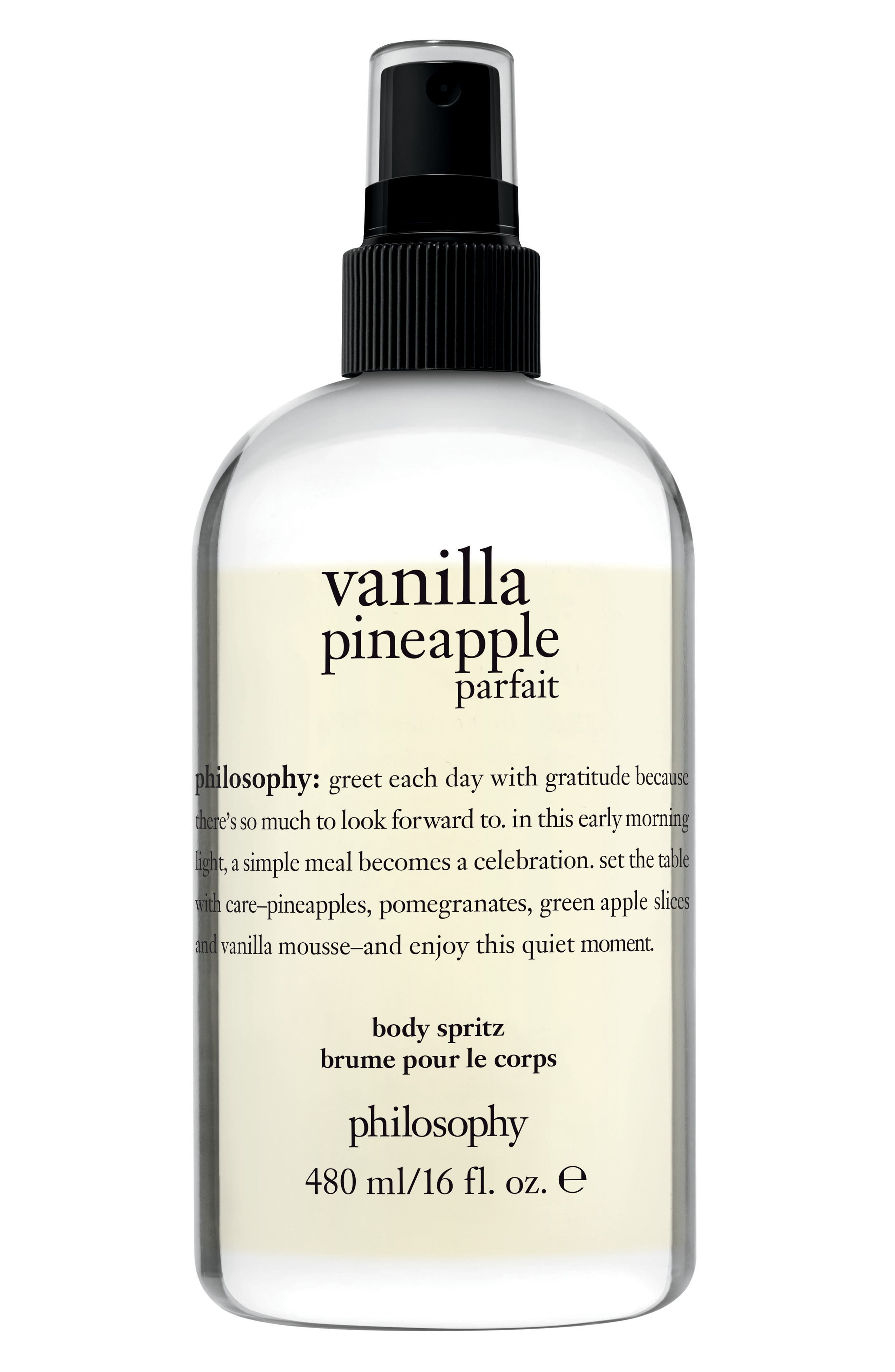 philosophy vanilla pineapple parfait body spritz - 16 fl oz./480 mL ...