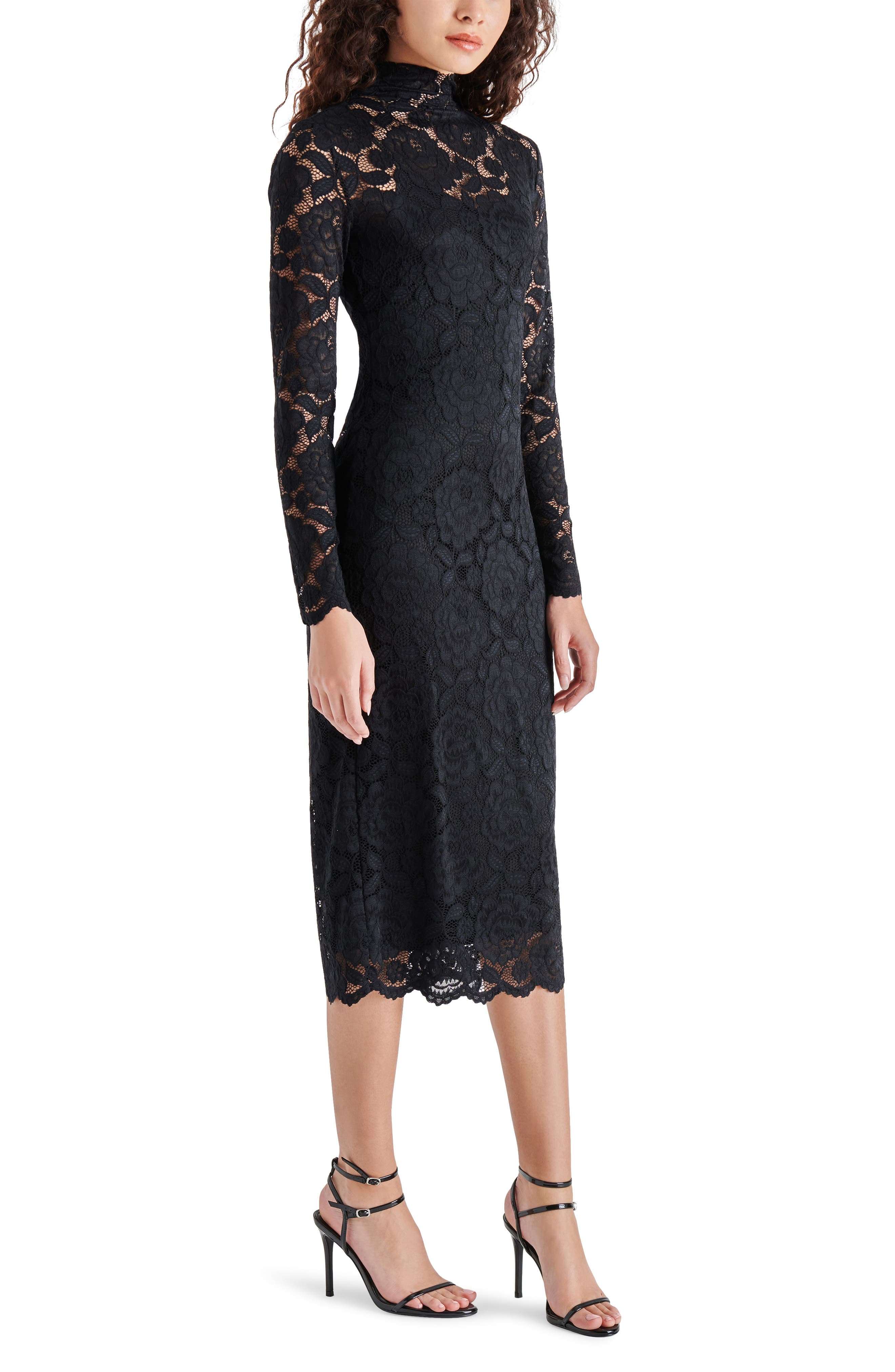 Steve Madden Vivienne Rose Long Sleeve Lace Dress | Nordstromrack