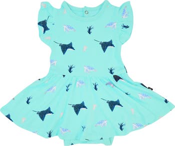 Kyte BABY Eagle Ray Twirl Skirted Bodysuit | Nordstromrack
