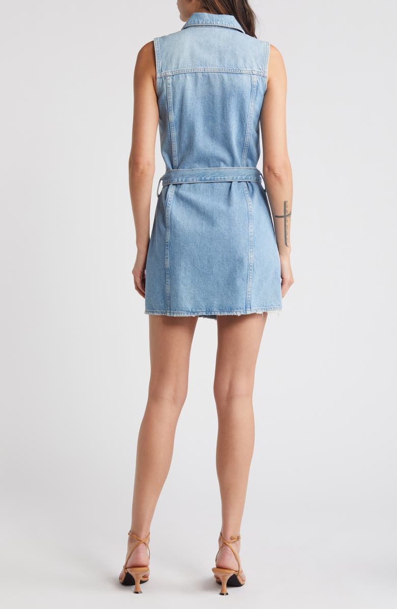 Rails Wilshire Distressed Belted Sleeveless Denim Shirtdress ...