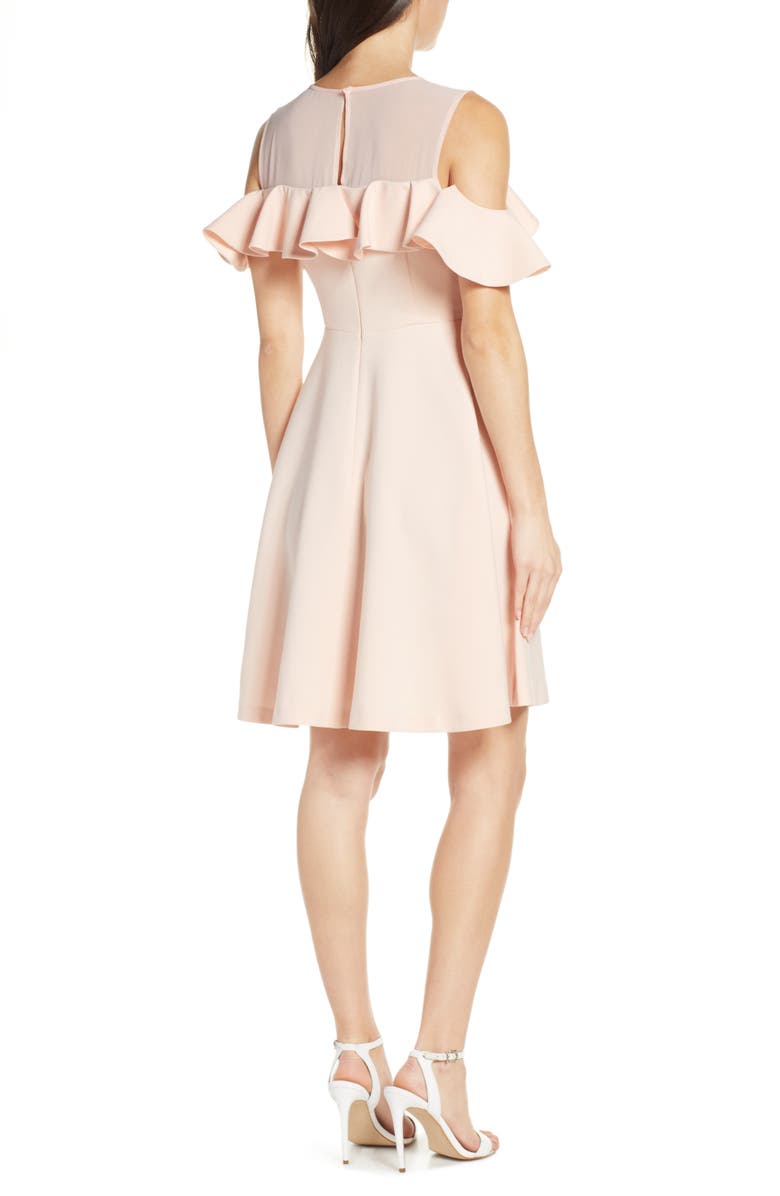 French Connection Alissa Cold Shoulder Fit & Flare Dress | Nordstrom