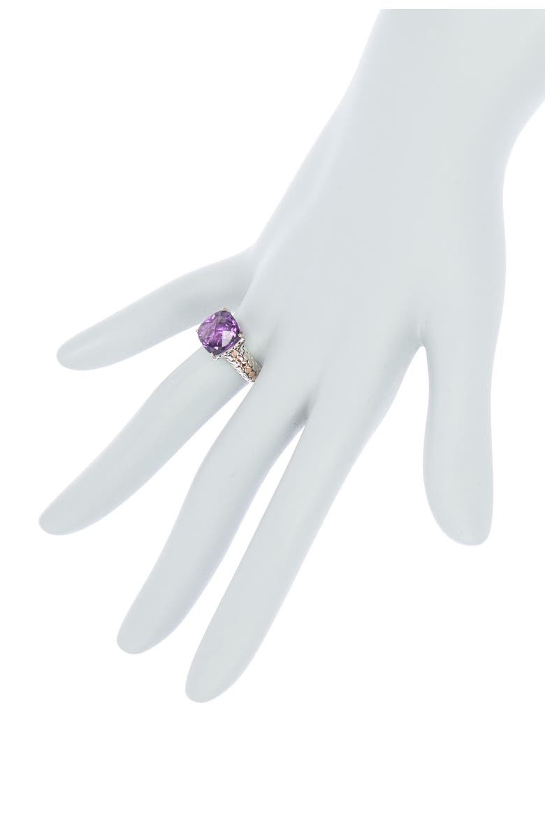 EFFY Sterling Silver & 18K Rose Gold Amethyst Ring - Size 7 | Nordstromrack