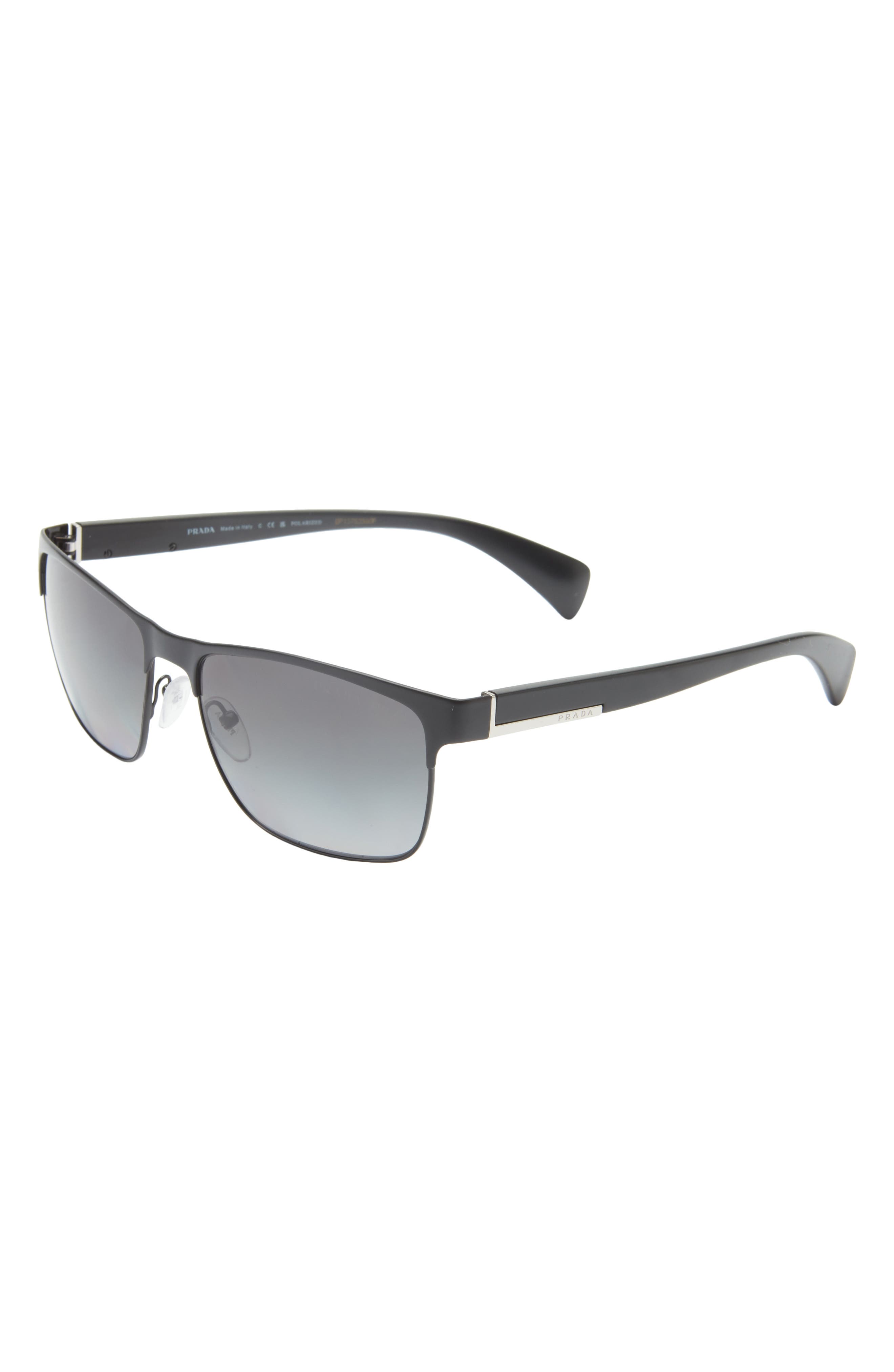 Prada 58mm Rectangle Polarized Sunglasses | Nordstromrack