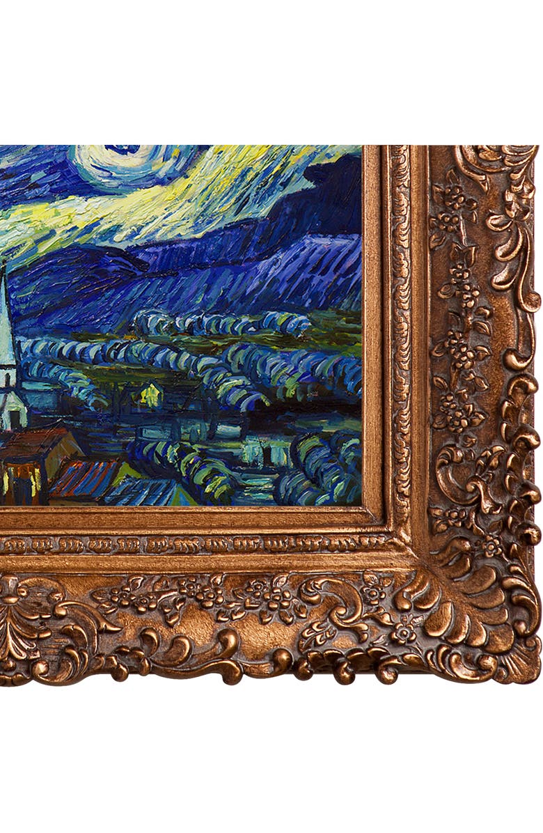 OVERSTOCK ART Starry Night by Vincent Van Gogh in Burgeon Gold Frame ...