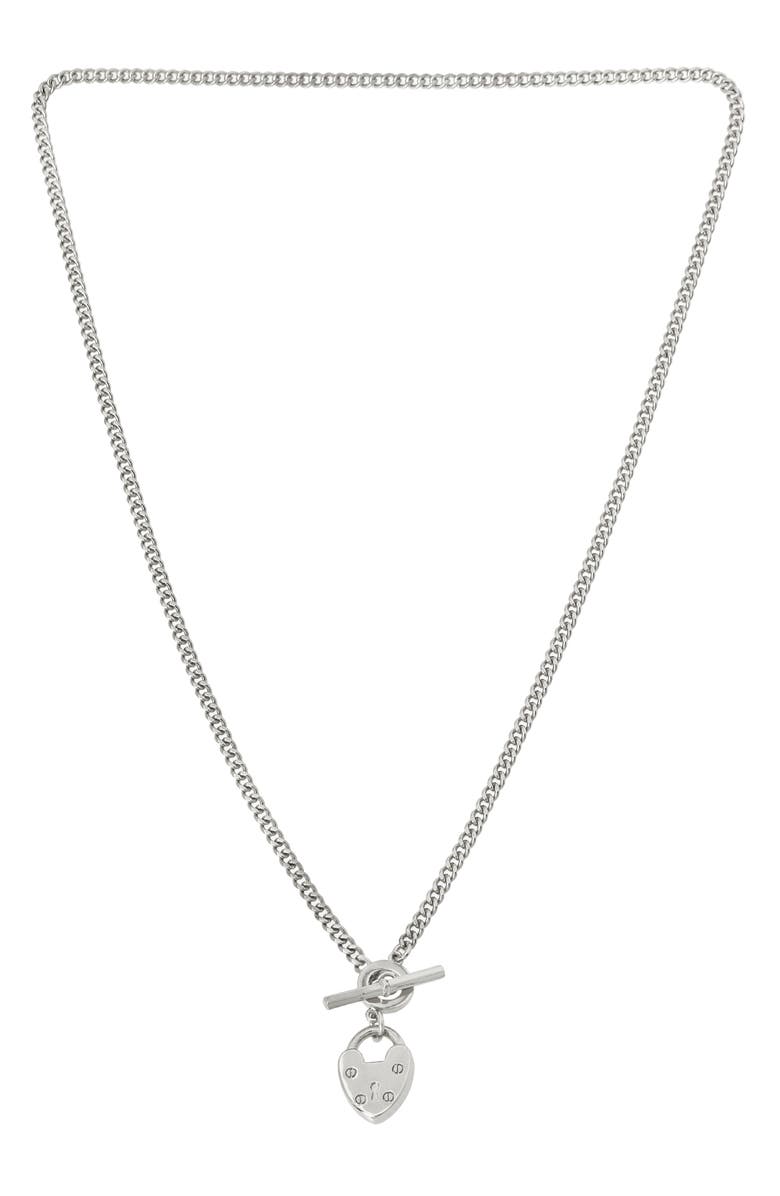 AllSaints Heart Lock Toggle Necklace | Nordstromrack
