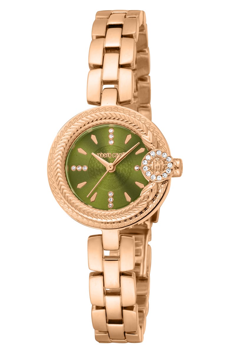 Roberto Cavalli Textured Crystal Quartz Bracelet Watch, 26mm ...