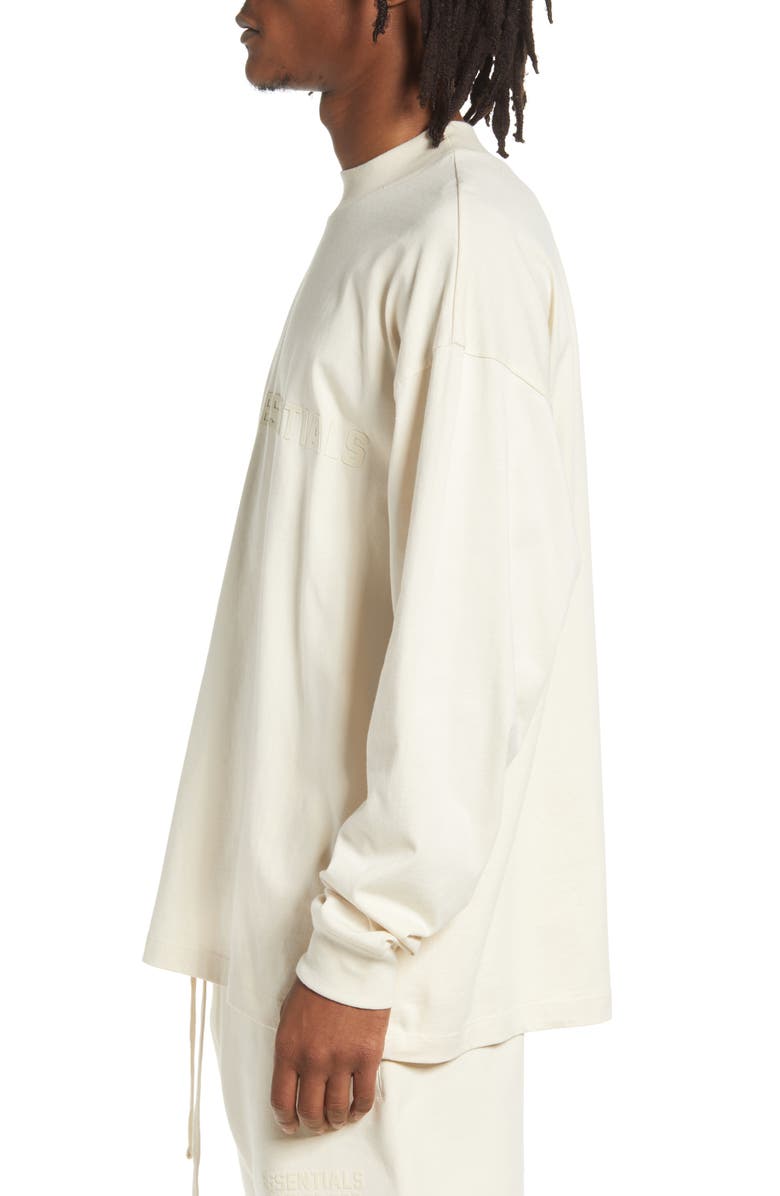 Fear of God Essentials Oversize Long Sleeve Cotton Logo Tee | Nordstrom