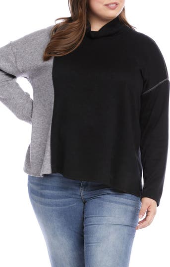 Karen Kane Colorblock Turtleneck Sweater | Nordstromrack