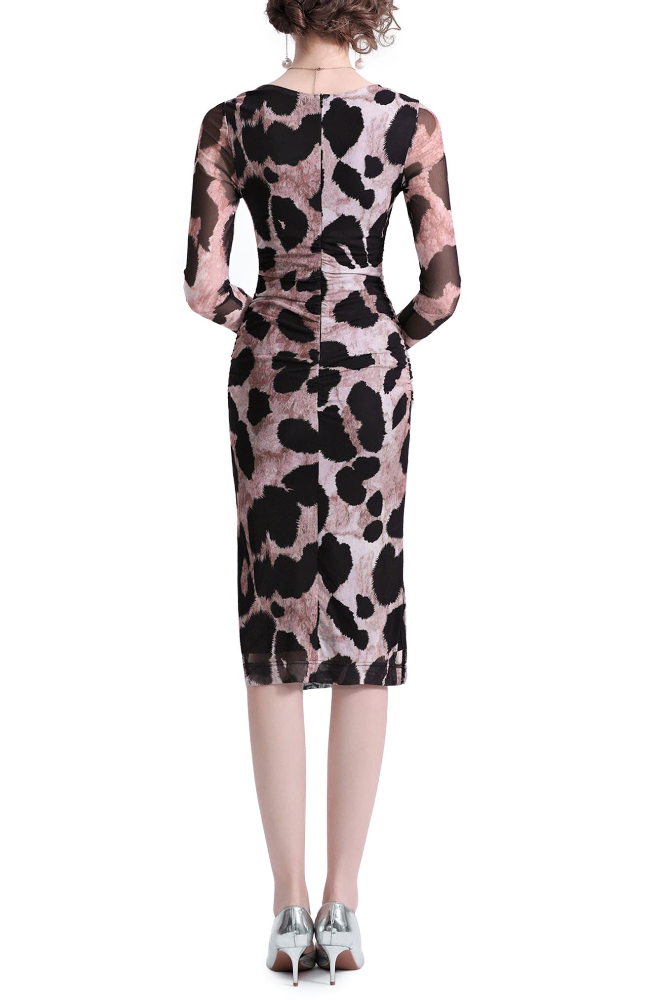 KAIMILAN Animal Print Long Sleeve Body-Con Dress | Nordstromrack