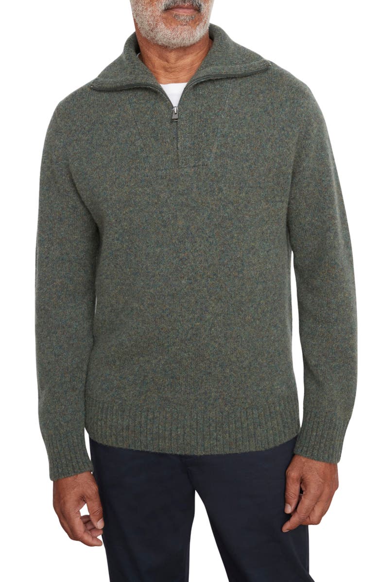 Vince Mélange Wool Blend Quarter Zip Sweater | Nordstromrack
