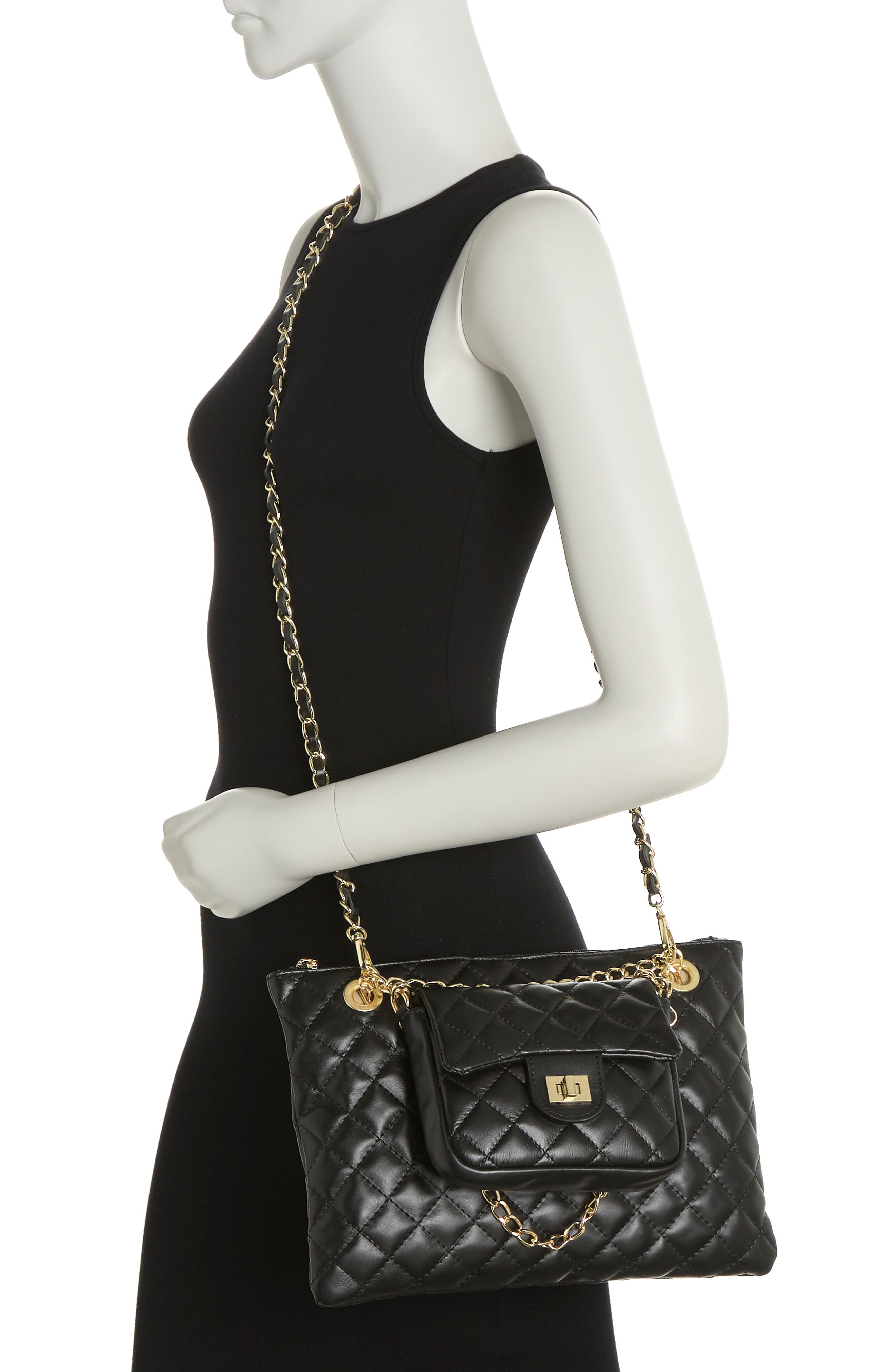 MARKESE Diamond Quilted Leather Crossbody Bag | Nordstromrack