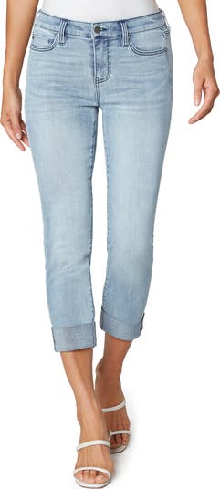 Liverpool Los Angeles Charlie Crop Rolled Cuff Straight Leg Jeans ...