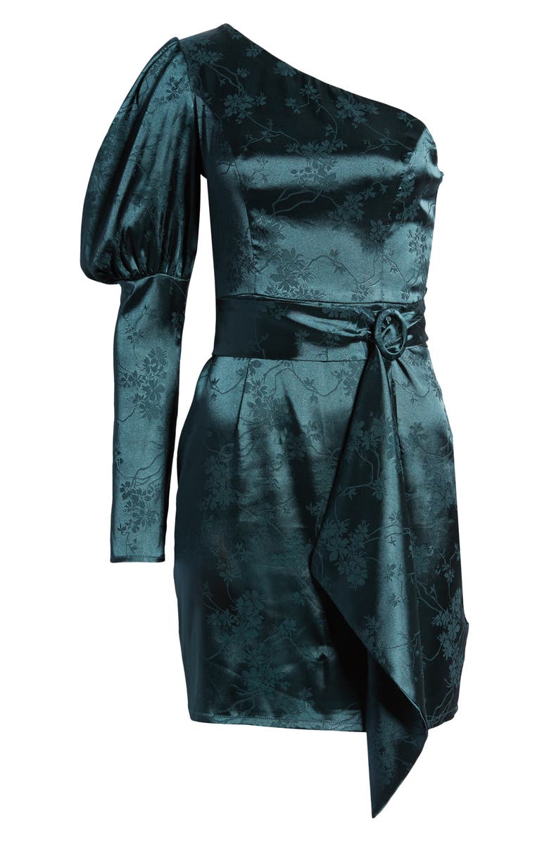 Chi Chi London One-Shoulder Body-Con Satin Dress | Nordstrom