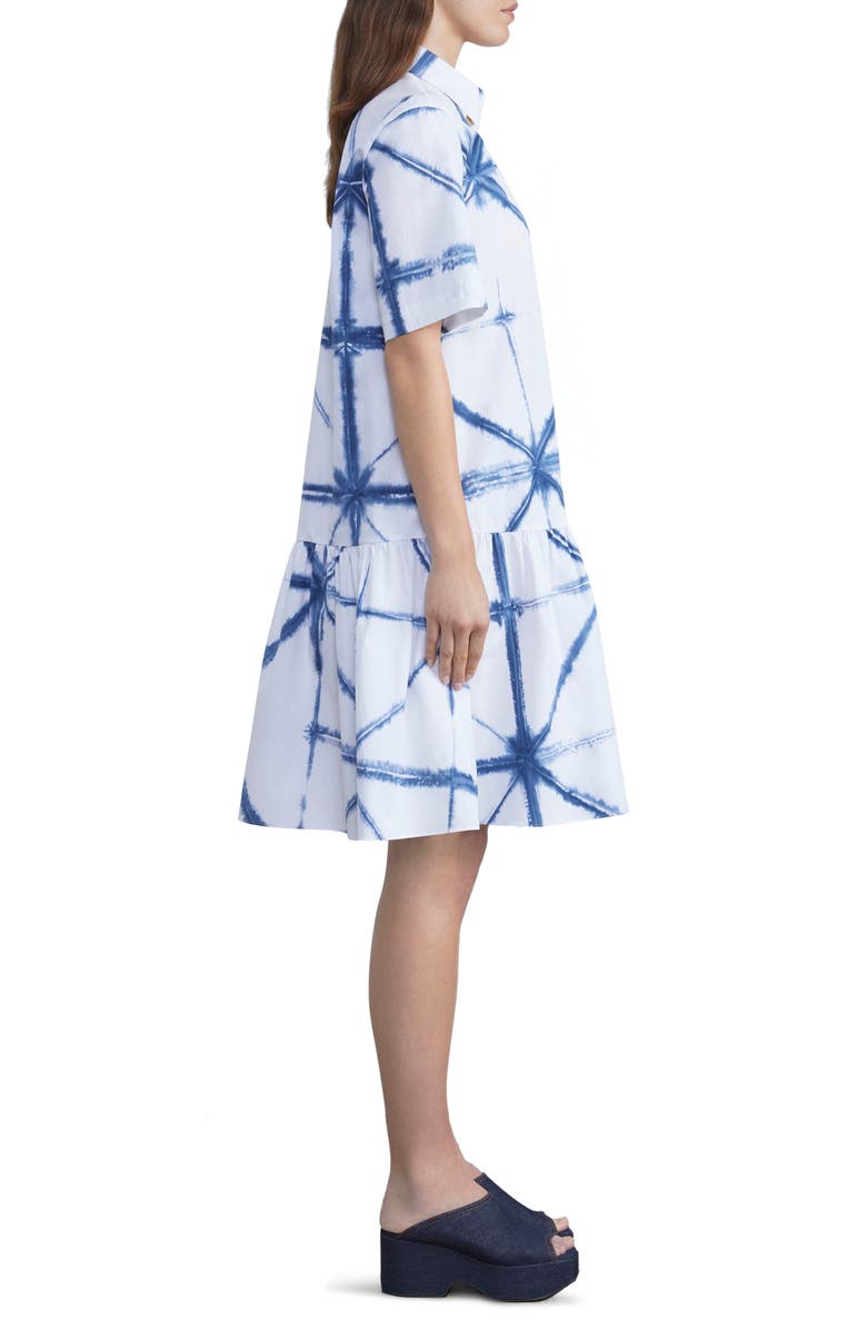 Lafayette 148 New York Troy Sunburst Shibori Cotton Poplin Shirtdress ...